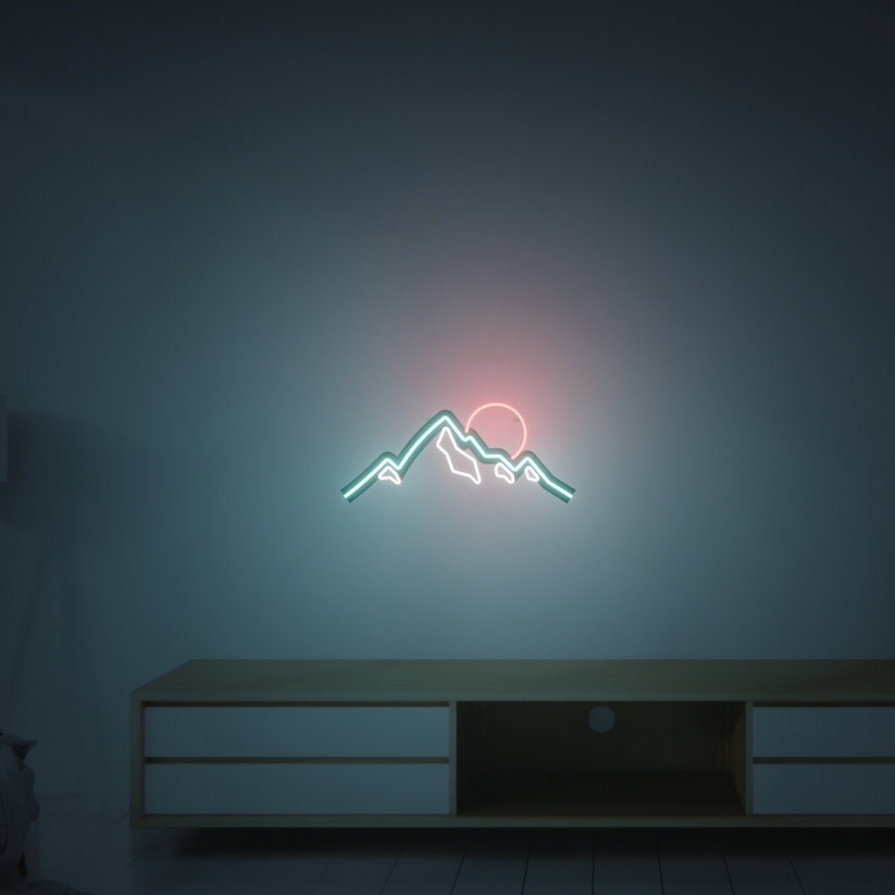 SNOWY MOUNTAIN 3D PRINTED CUSTOM NEON SIGN – Neonverses
